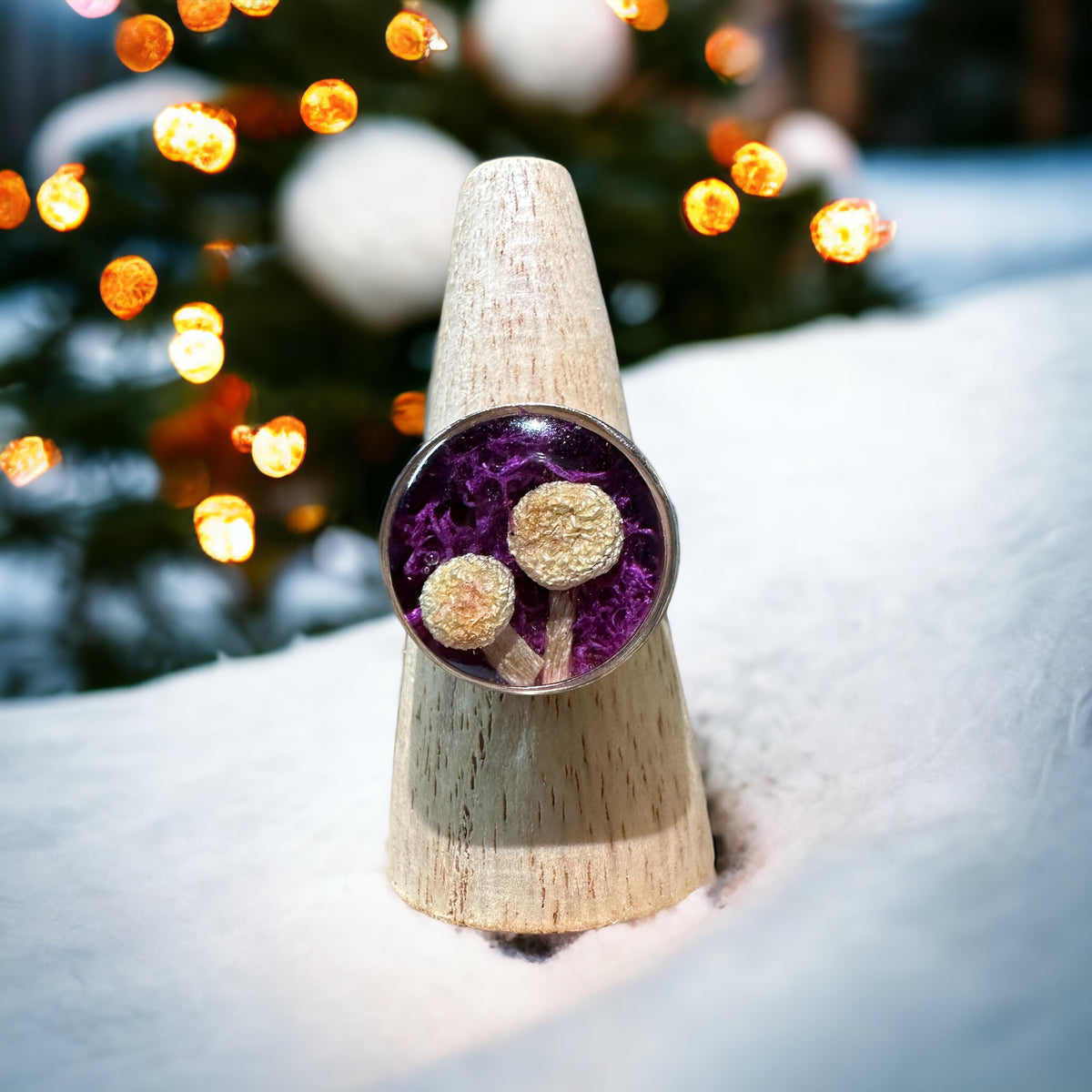 Double Albino Mushroom Ring – Slices Of Citrus LLC